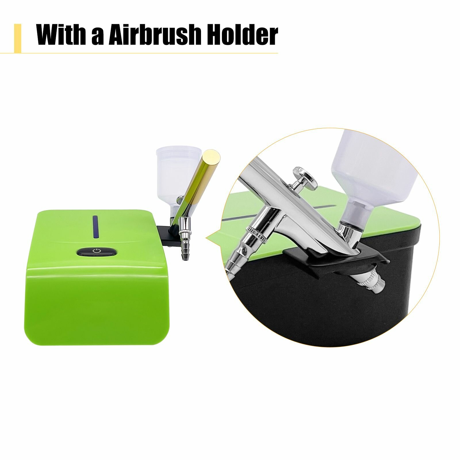 Многофункциональный набор аэрографов с компрессором, двойного действия, 5 уровней давления до 25 psi, 2 чашки для краски, для рисования, моделей, макияжа, тортов