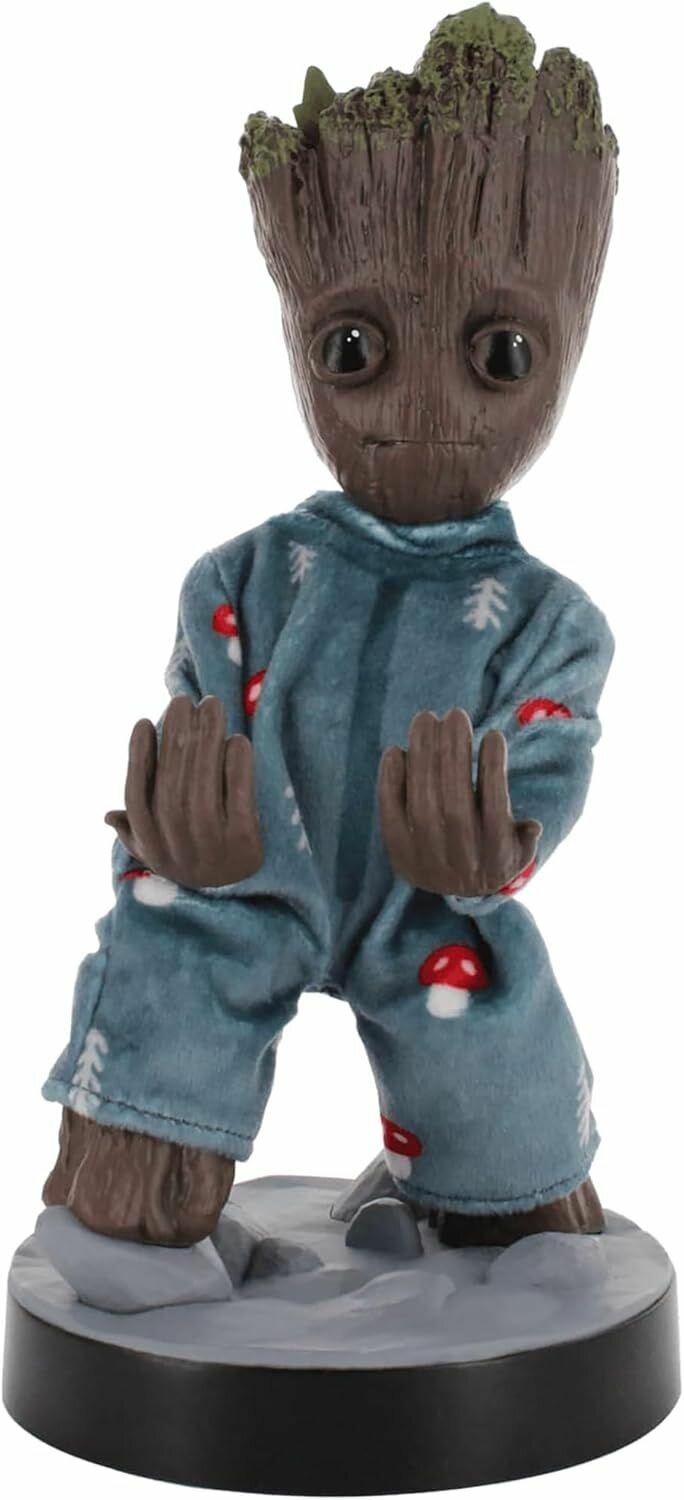 Фигурка-подставка для геймпада/телефона Cable Guys: The Guardians of The Galaxy: Toddler Groot in Pajamas