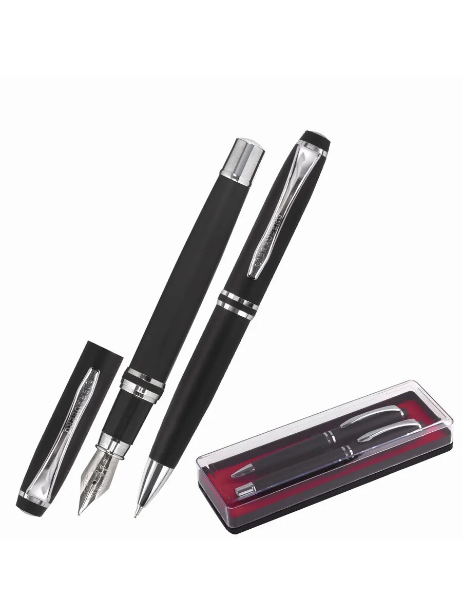 Набор ручек подарочных, синие, набор 2шт