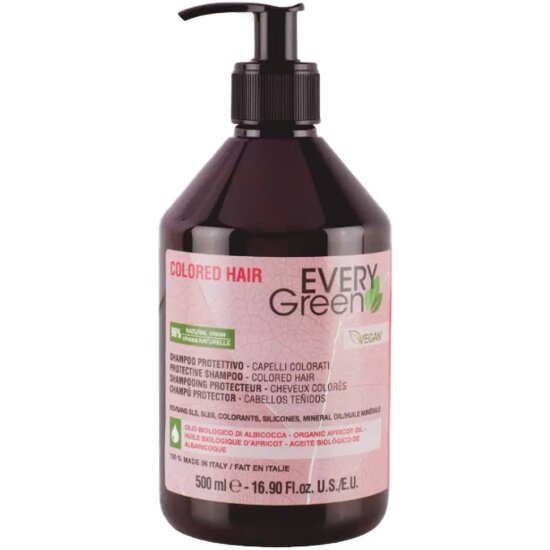 Шампунь защитный для окрашенных волос Dikson Every Green VEGAN COLORED, 500 мл