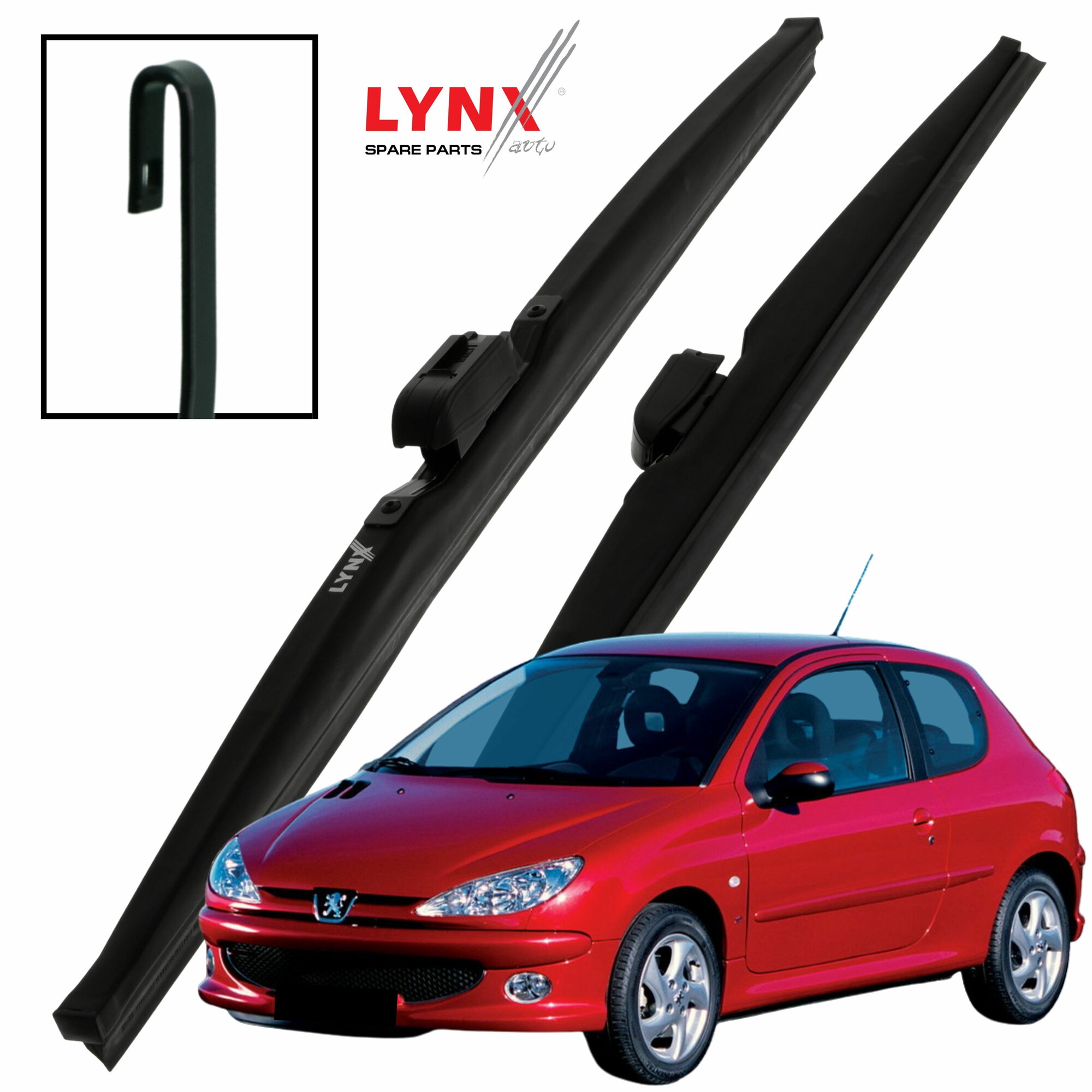 Дворники Peugeot 206 2AC / Пежо 206 хэтчбек 3 дв. рест. 2003 2004 2005 2006 2007 2008 2009 Щетки стеклоочистителя зимние LYNXauto 650мм-400мм к-т 2шт.