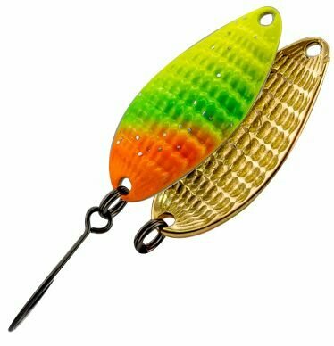 Блесна из латуни на форель, покрыта золотом и серебром RB Релакс 2.5гр - 217