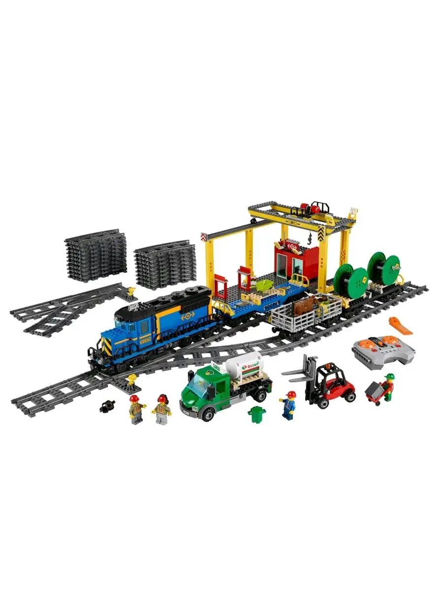 Конструктор Cities Сити Город Грузовой поезд аналог LEGO