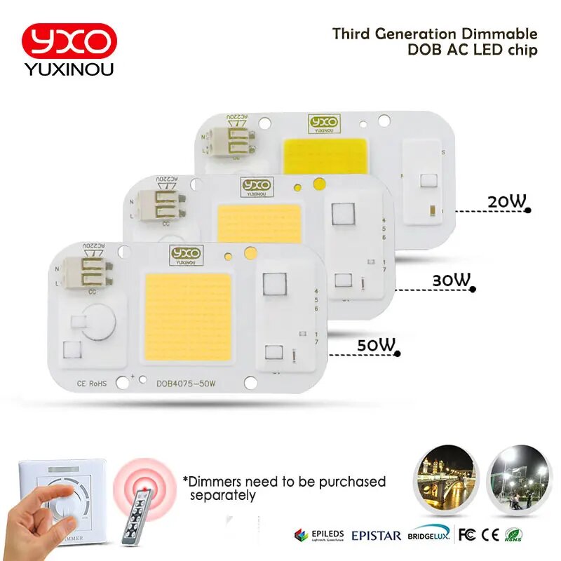 Светодиодная лампа YXO 50W теплый белый свет