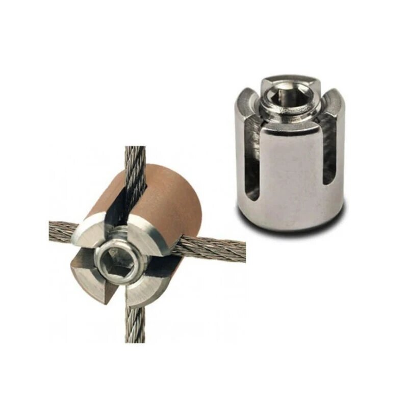 Зажим для провода из нержавеющей стали 316, зеленый, M12x4mm, 2-6 мм