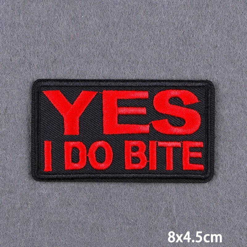 Нашивка "YES I DO BITE", 8x4.5cm, PE9737CT