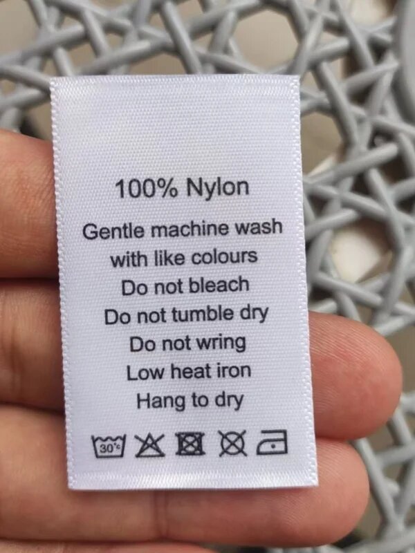 Этикетки для стирки 50 шт, белые, вискоза/хлопок, 5*3 см 02