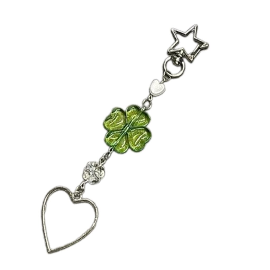 Ручной работы брелок Бант Клевер Четырехлистный Кулон для телефона Аксессуар для женщин и девушек