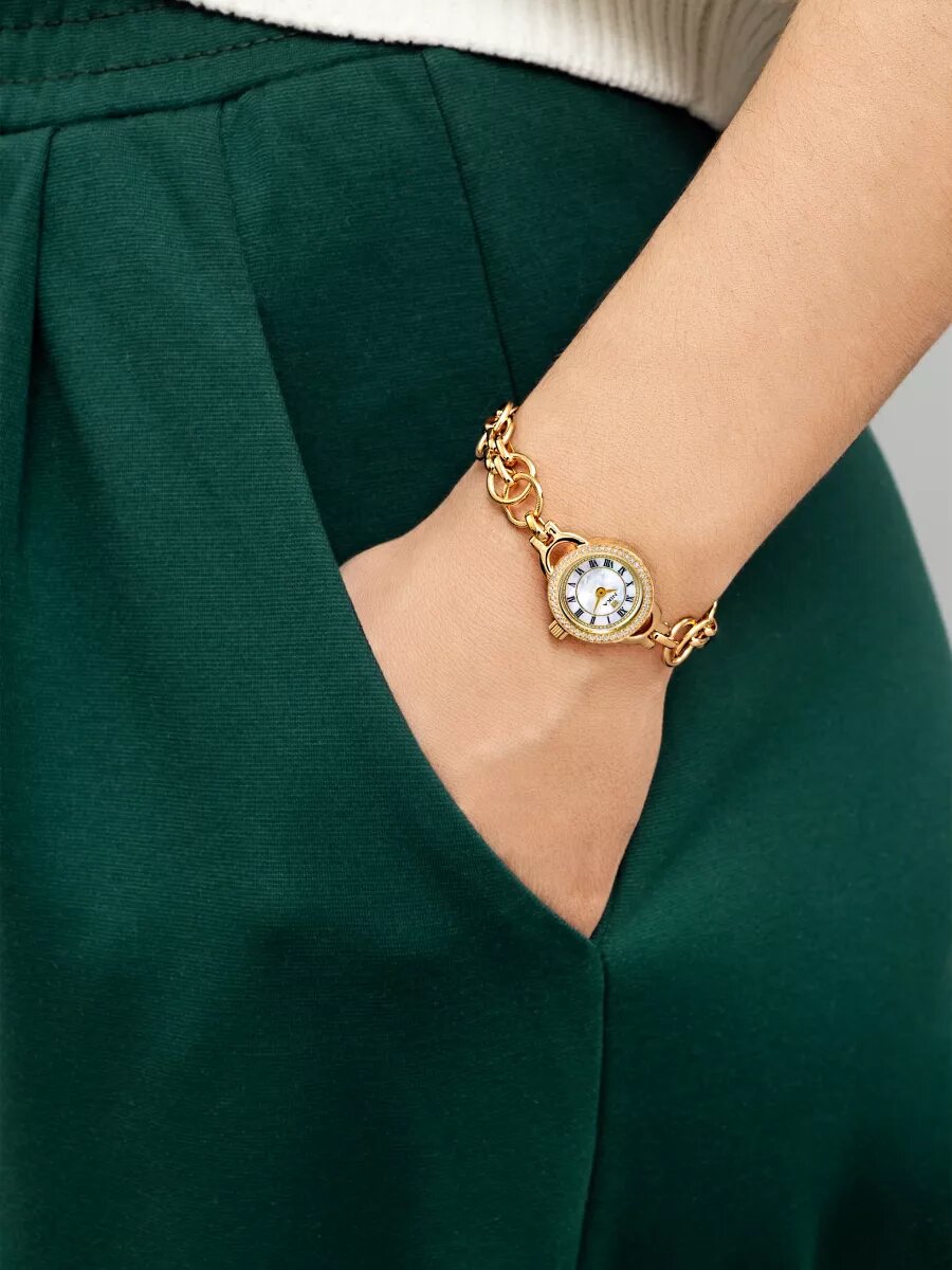 Наручные часы Viva, серебро, фианит