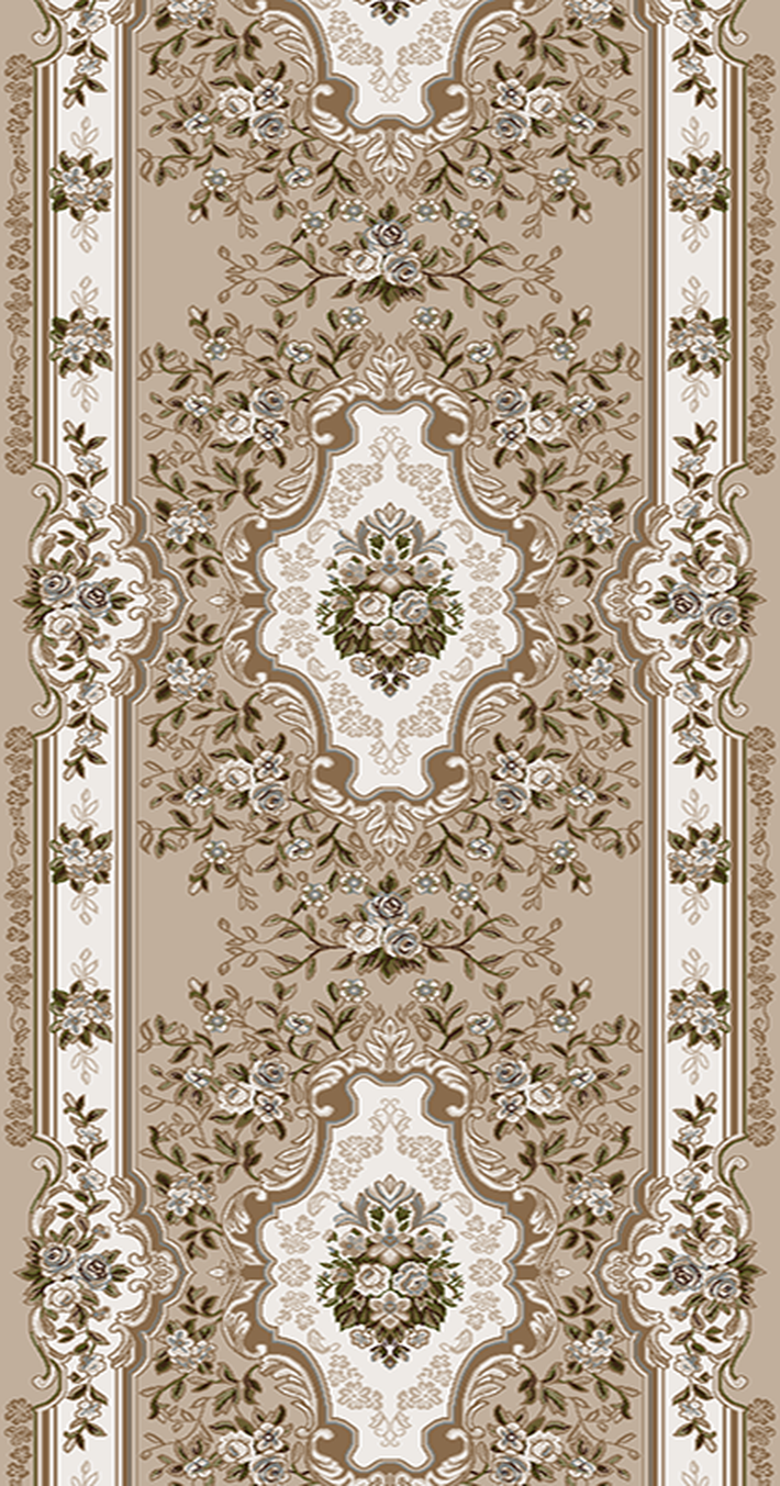 Ковровая дорожка, Рулон, Бежевый, Белый, Серый, Зелёный, Классический, Викторианский, на пол, в гостиную, спальню, в ассортименте (80 см. на 2500 см.)