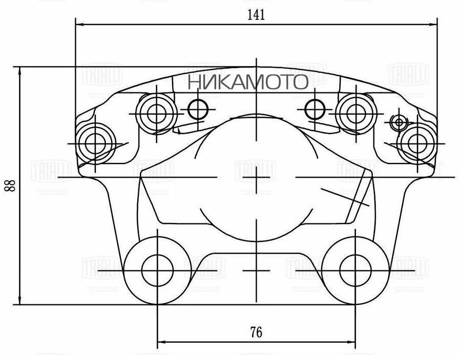 TRIALLI CF-209101 Суппорт торм. для а/м Opel Vectra A (88-) зад. лев. d=35мм (CF 209101)