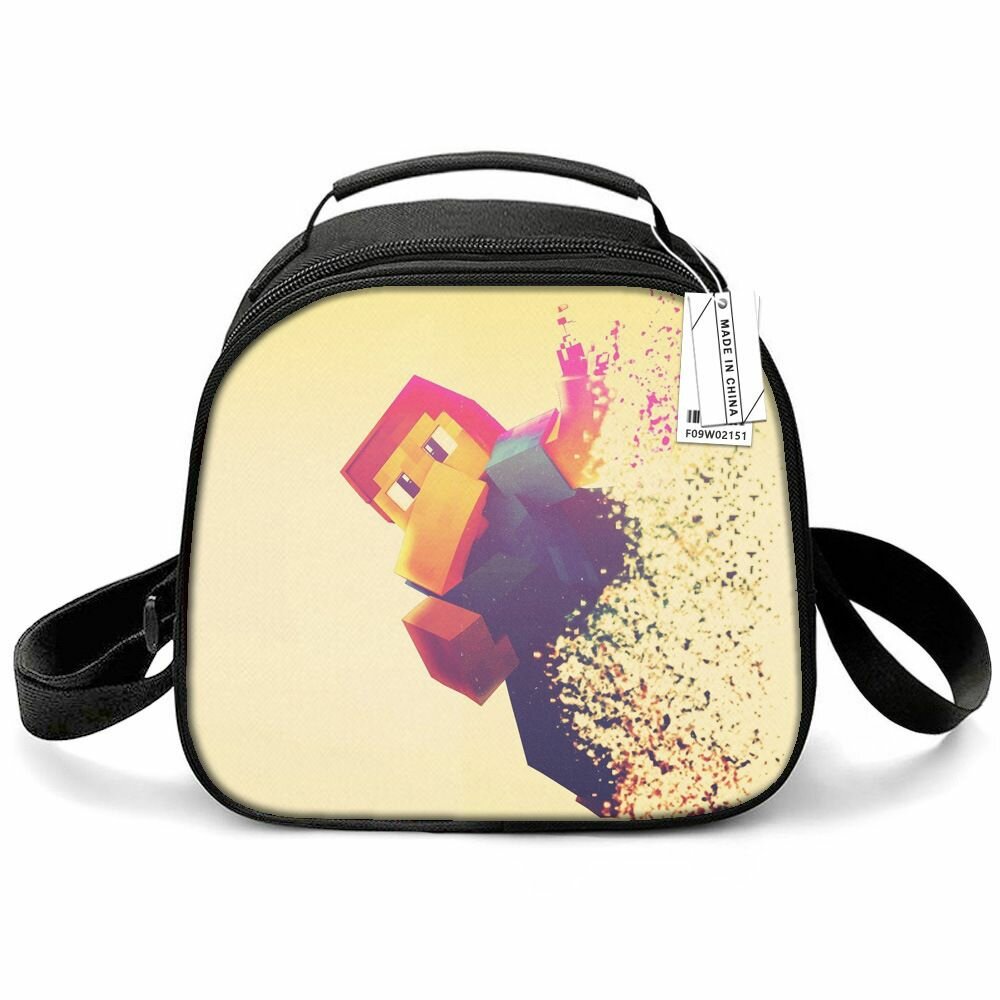 Изолированная сумка "Minecraft" для обеда, для студентов, унисекс, 600D