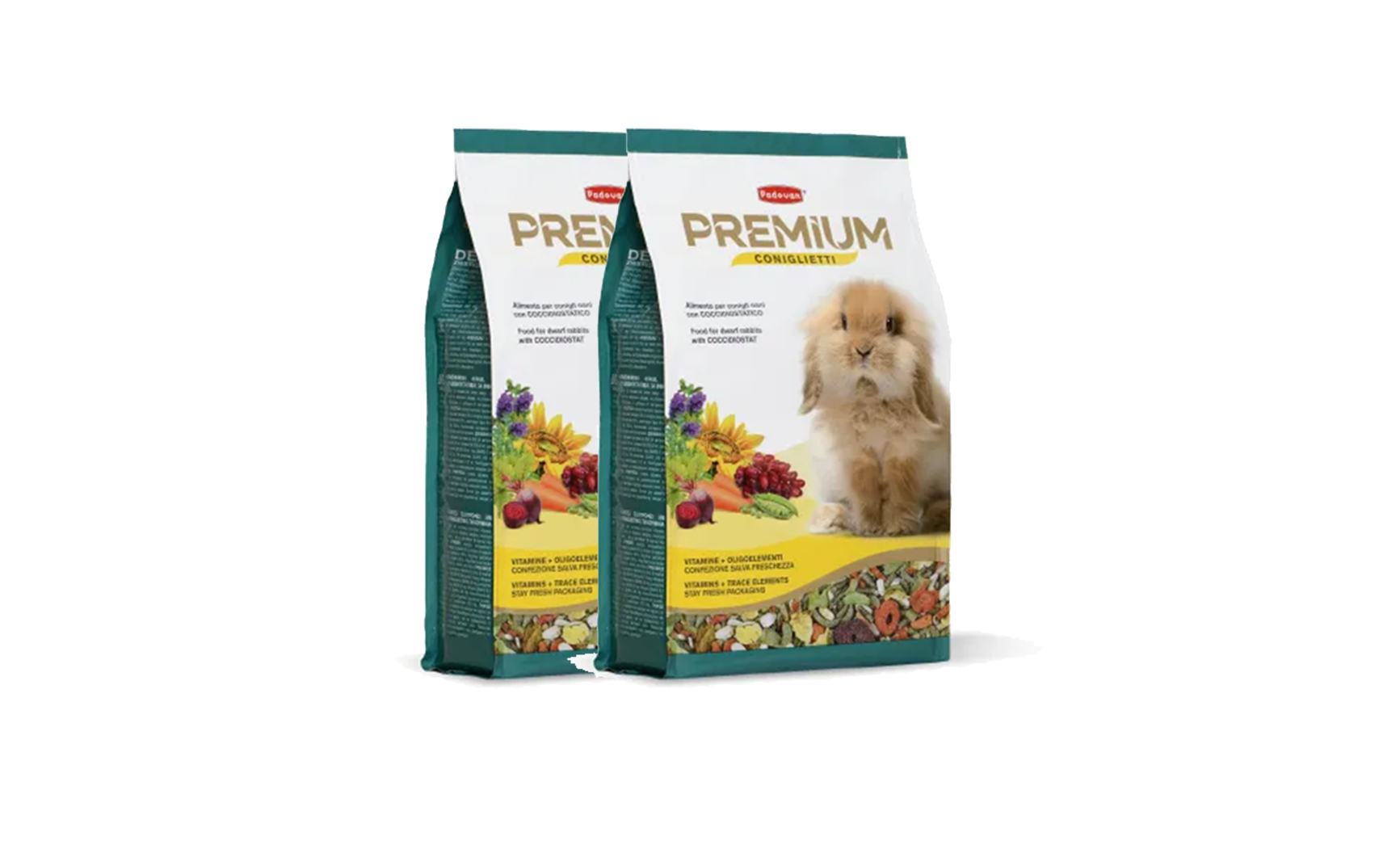 Padovan PREMIUM Coniglietti корм комплексный для кроликов 2 кг x 2 шт.