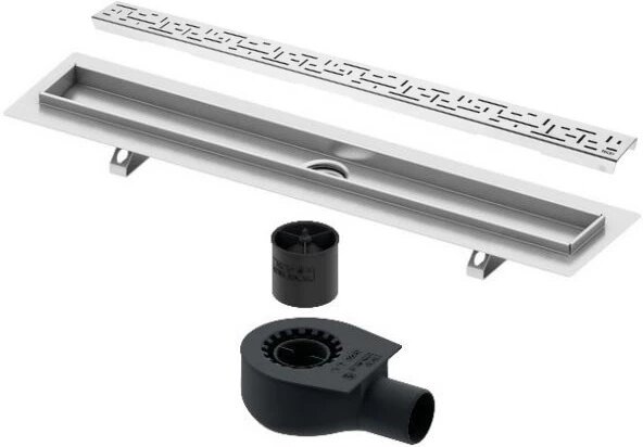 Душевой трап (лоток) Tece TECEdrainline lines 601000 + 650000 + 660016 + 601020 94,3 см, с решеткой, перфорированный, хром