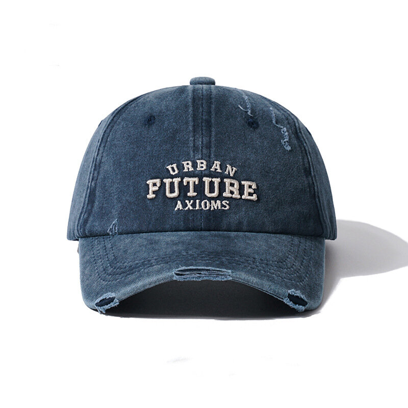 Бейсболка, темно-синяя, регулируемая, с дырками