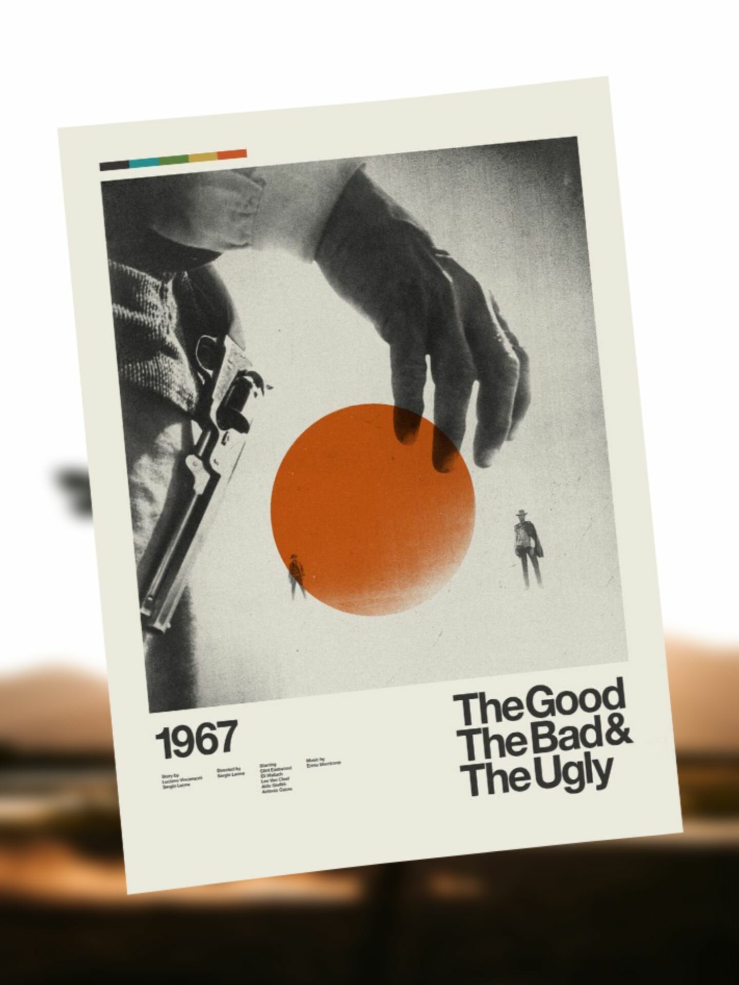 Минималистичный интерьерный постер "Хороший, плохой, злой", формата А3, 42x29 см, глянцевый