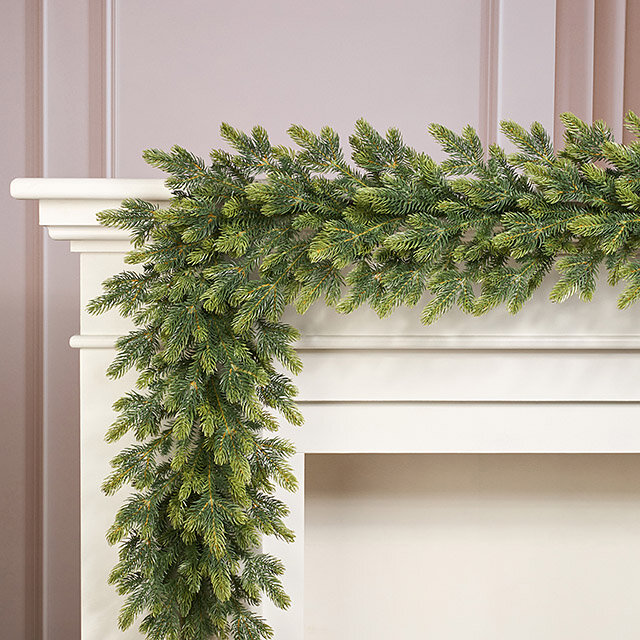 Хвойная гирлянда Кремлевская Премиум 180 см, литая 100%, TreeDeLuxe, 70132