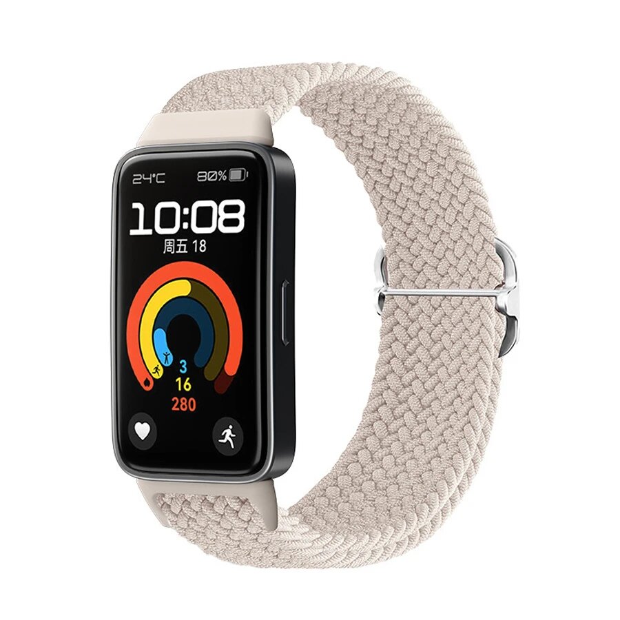 Бежевый ремешок ATOPKEY для Huawei Band 8 9 10 Starlight