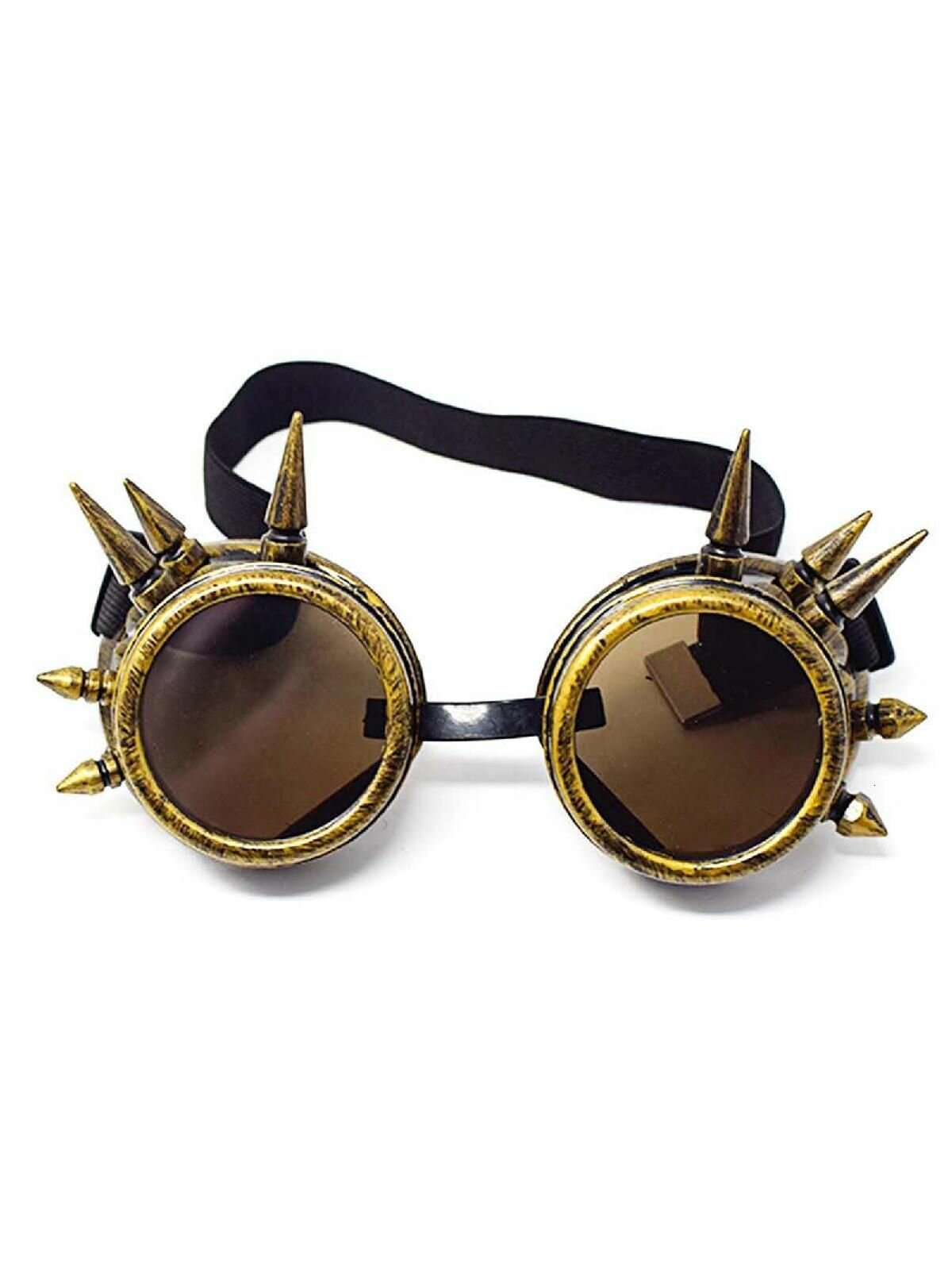 Готические панк очки, - латунные заклепки