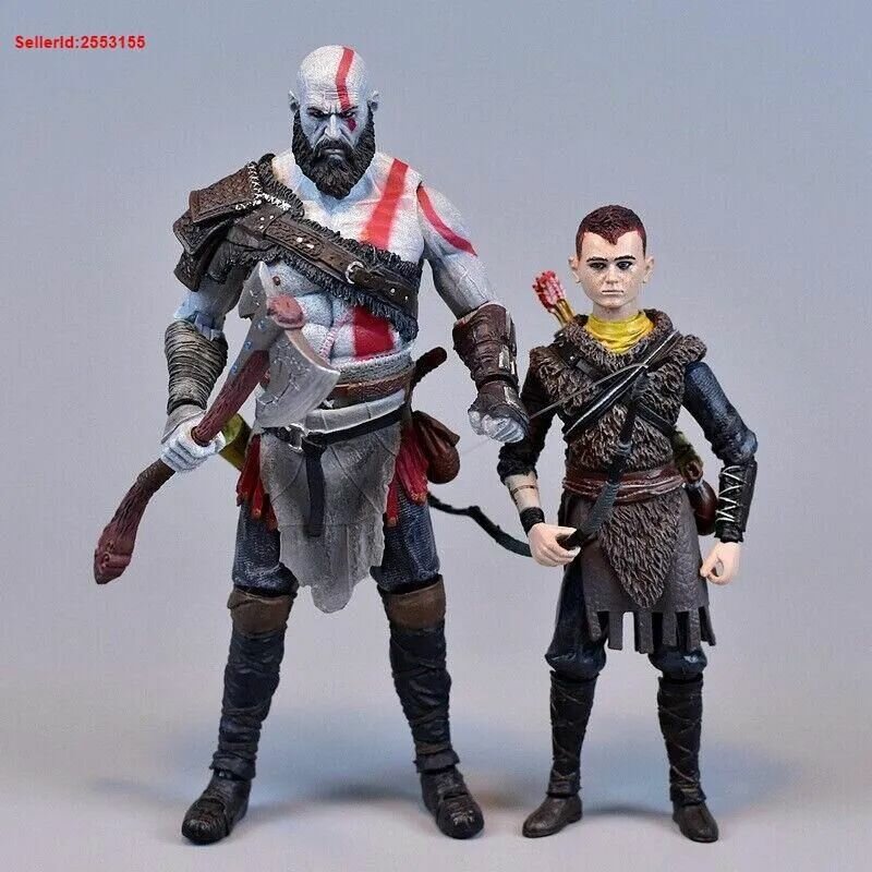 Набор фигурок Кратос и Атрей Бог Войны (God of War), подвижные коллекционные экшн-фигурки