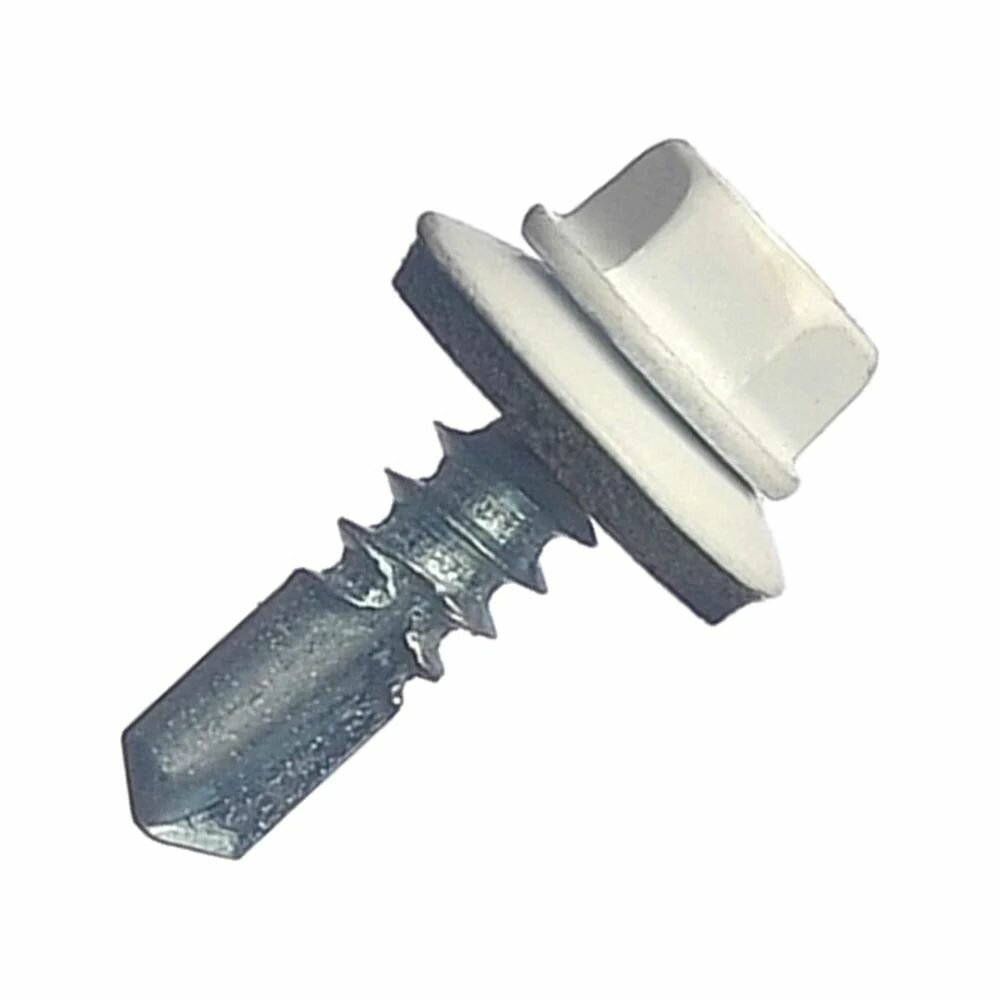 Кровельный саморез металлсервис 5.5x19, RAL 9003, 100 шт. 1220598