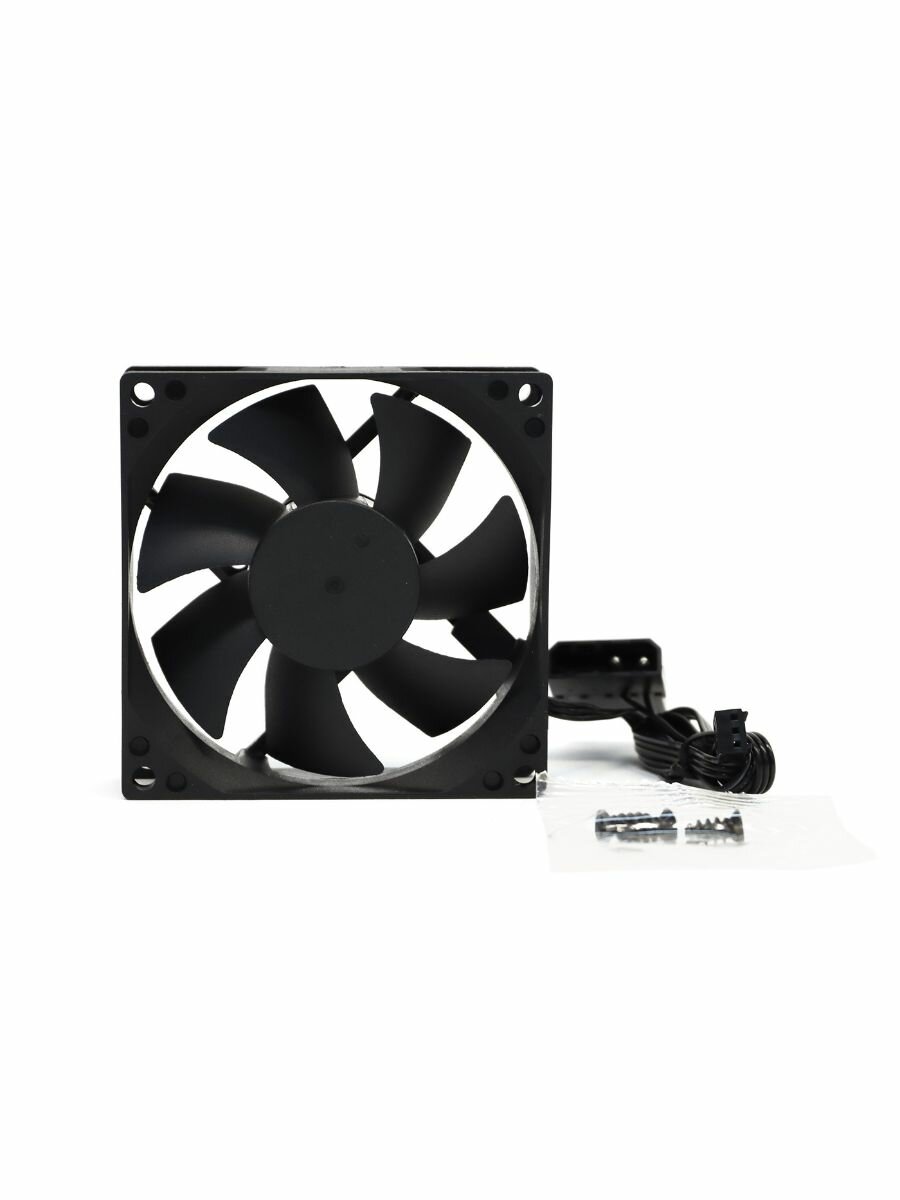 Вентилятор BaseTech BT-F80X25-3PBV2 80 мм, 3-pin/Molex, 1шт (BT-F80X25-3PBV2)