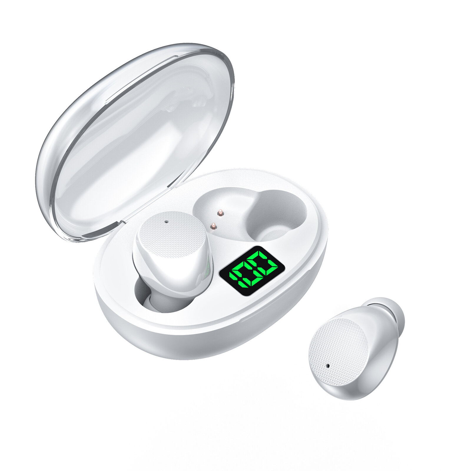 Навушники k20 Wireless In-Ear Smart Digital BT с Strong Battery Life Sport Headset Earbuds, Динамик φ8mm, Аккумулятор наушников 45mah, Аккумулятор зарядного отсека 200mah, Время ожидания при выключенном состоянии около 6 месяцев, Время прослушивания