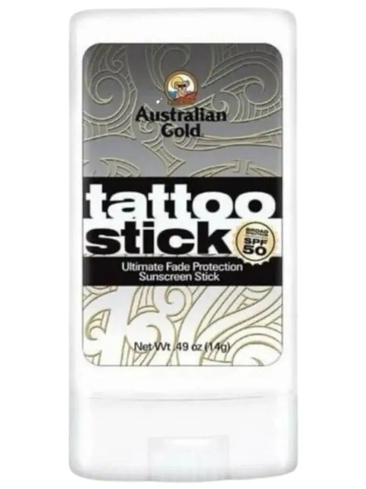 Australian Gold Tattoo Stick Ultimate Fade Protection SPF50+ Солнцезащитный стик для защиты татуировок SPF50+