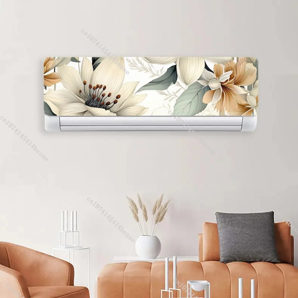 Наклейка на кондиционер с цветами, 95x26см, Розовый