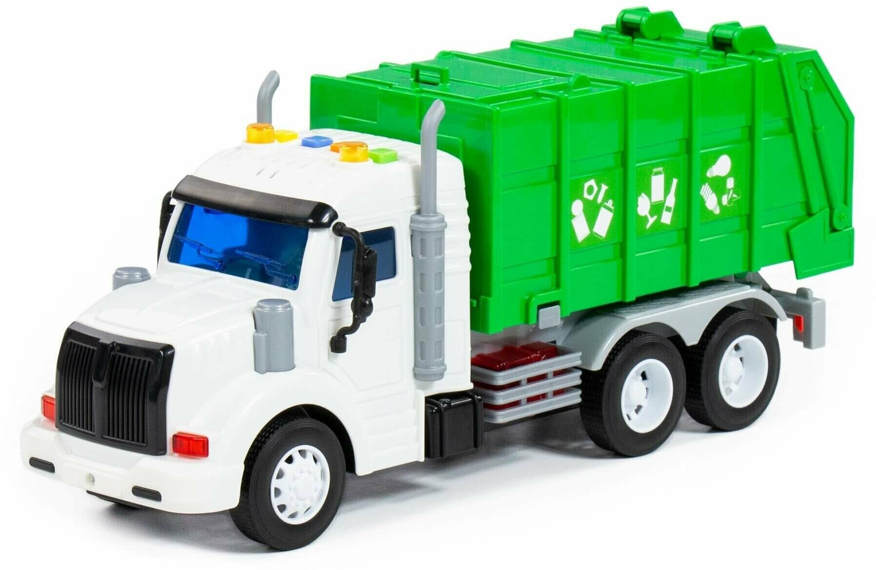 Полесье, "Профи", автомобиль коммунальный инерционный (звук/свет) (зелёный) (в коробке), 86495