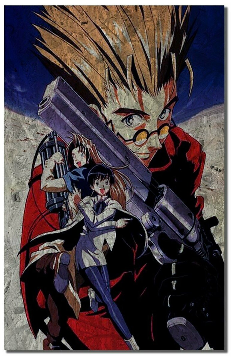 Картина интерьерная на рельефной доске, рисунок Аниме Триган - 6526 В