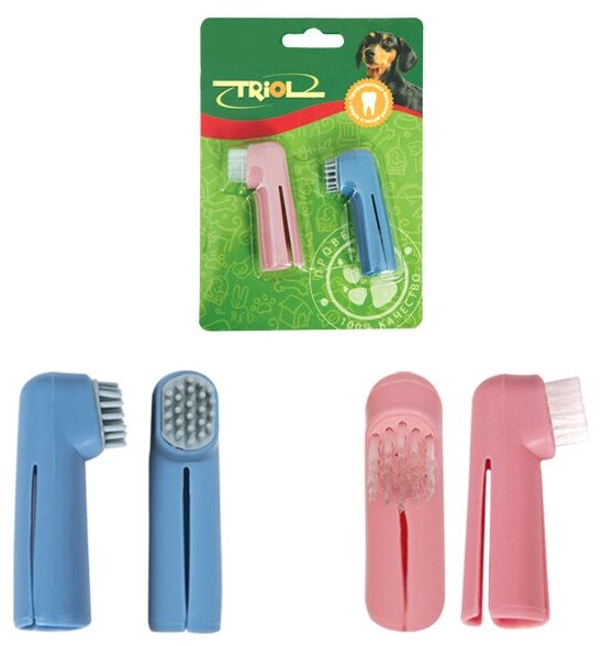 Triol Зубная щетка - напальчник для кошек и собак
