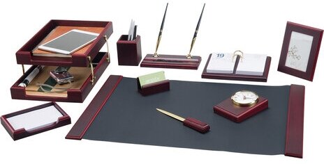 Настольный набор для руководителя BESTAR Artemis, 10 предметов, двойной лоток, красное дерево, 236358