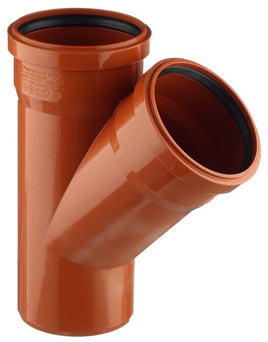 Тройник Ostendorf KGEA d110 мм 45° пластиковый для наружной канализации (220300)