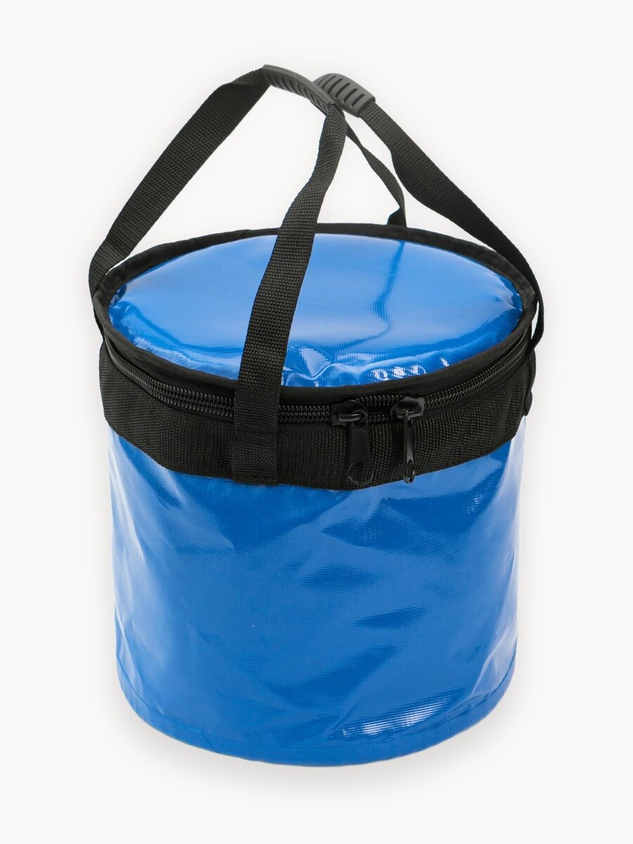 Сумка ведро с крышкой ПВХ 24л водонепроницаемая синий