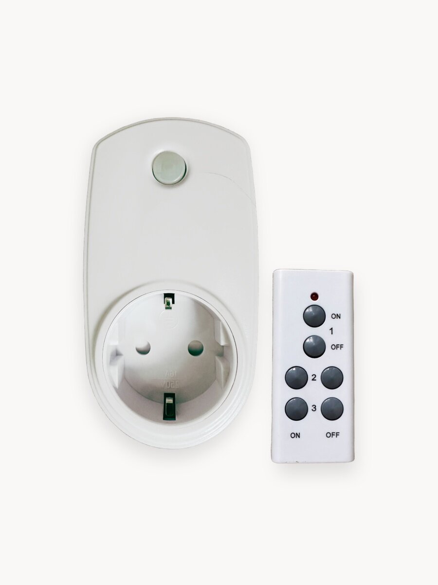 Розетка с пультом управления (1пульт + 1 розетка) ПУ-Р-1-1