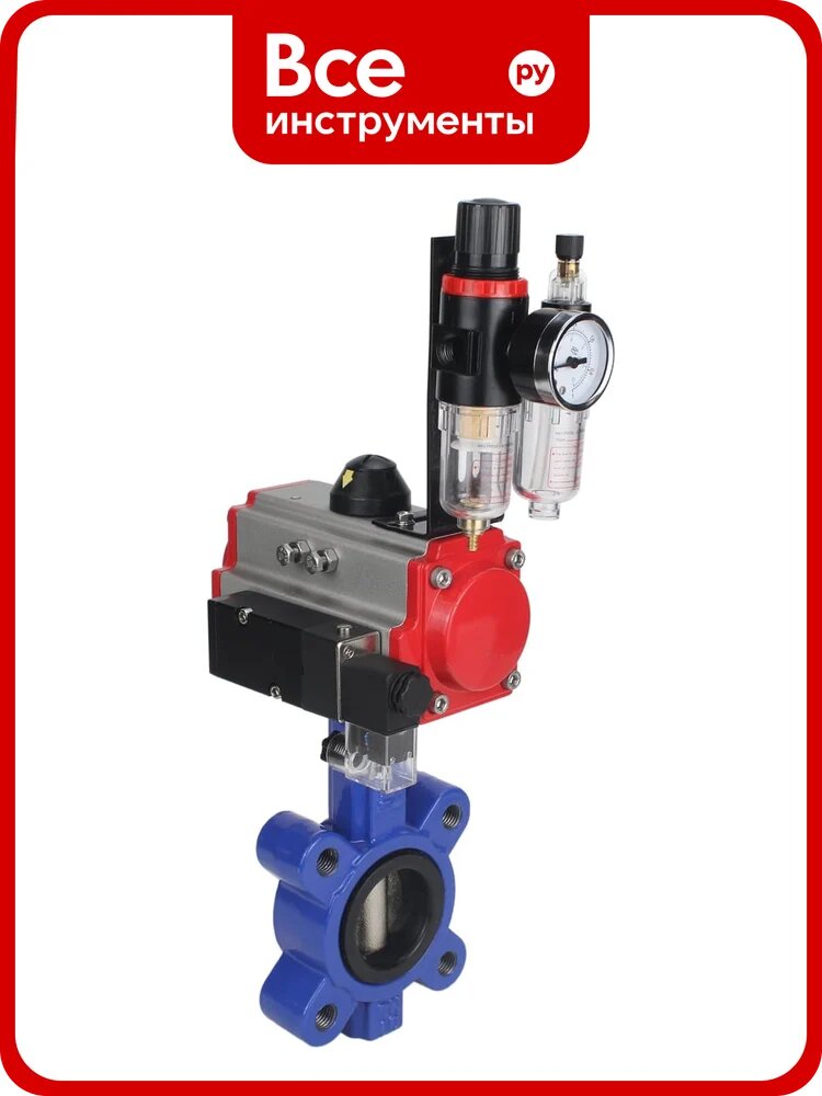 Затвор DN-ru QT450-QT450-EPDM-2W-Fb-H Ду65 Ру16 LUG пн. привод, пн. распределитель, БПВ D050-50481