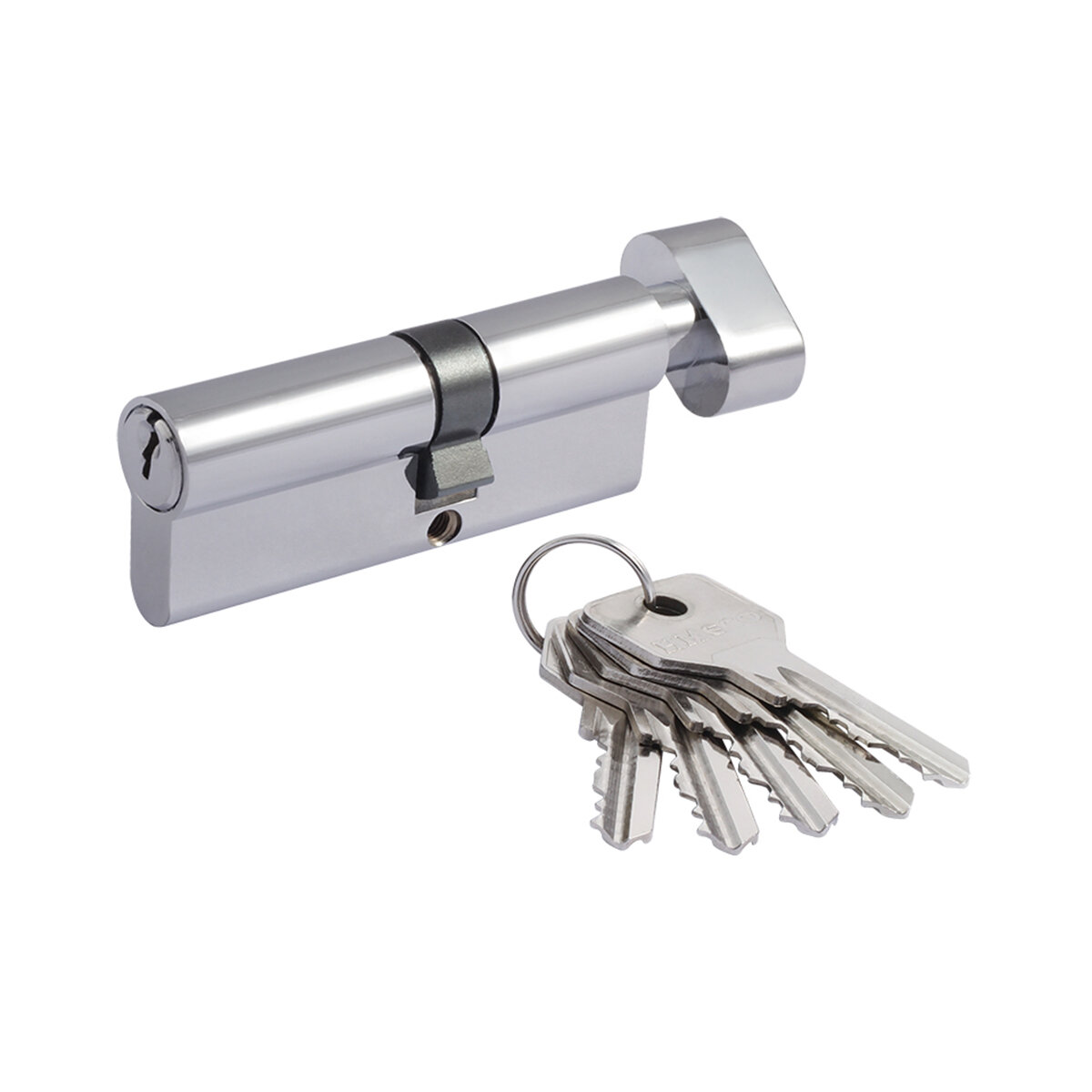 Цилиндровый механизм Нора-М STD Z ЛВ-80 (45-35В), ключ/вертушка, хром