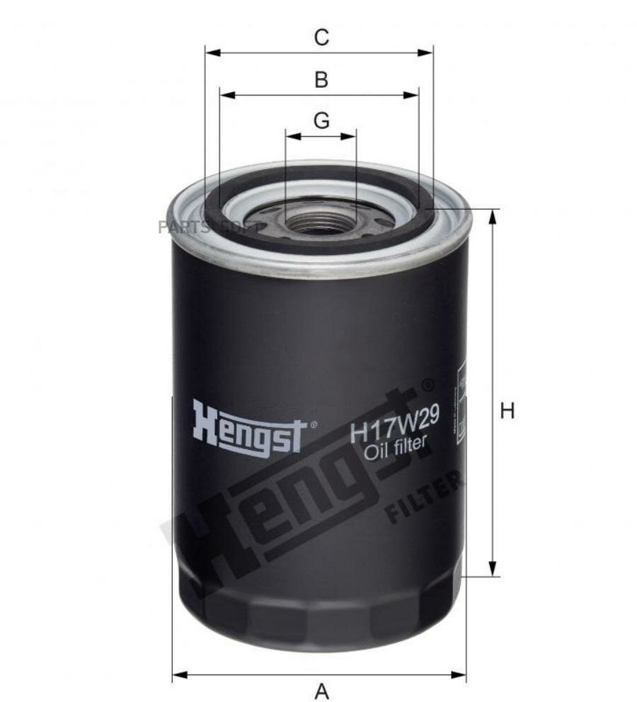 HENGST H17W29 Фильтр масляный