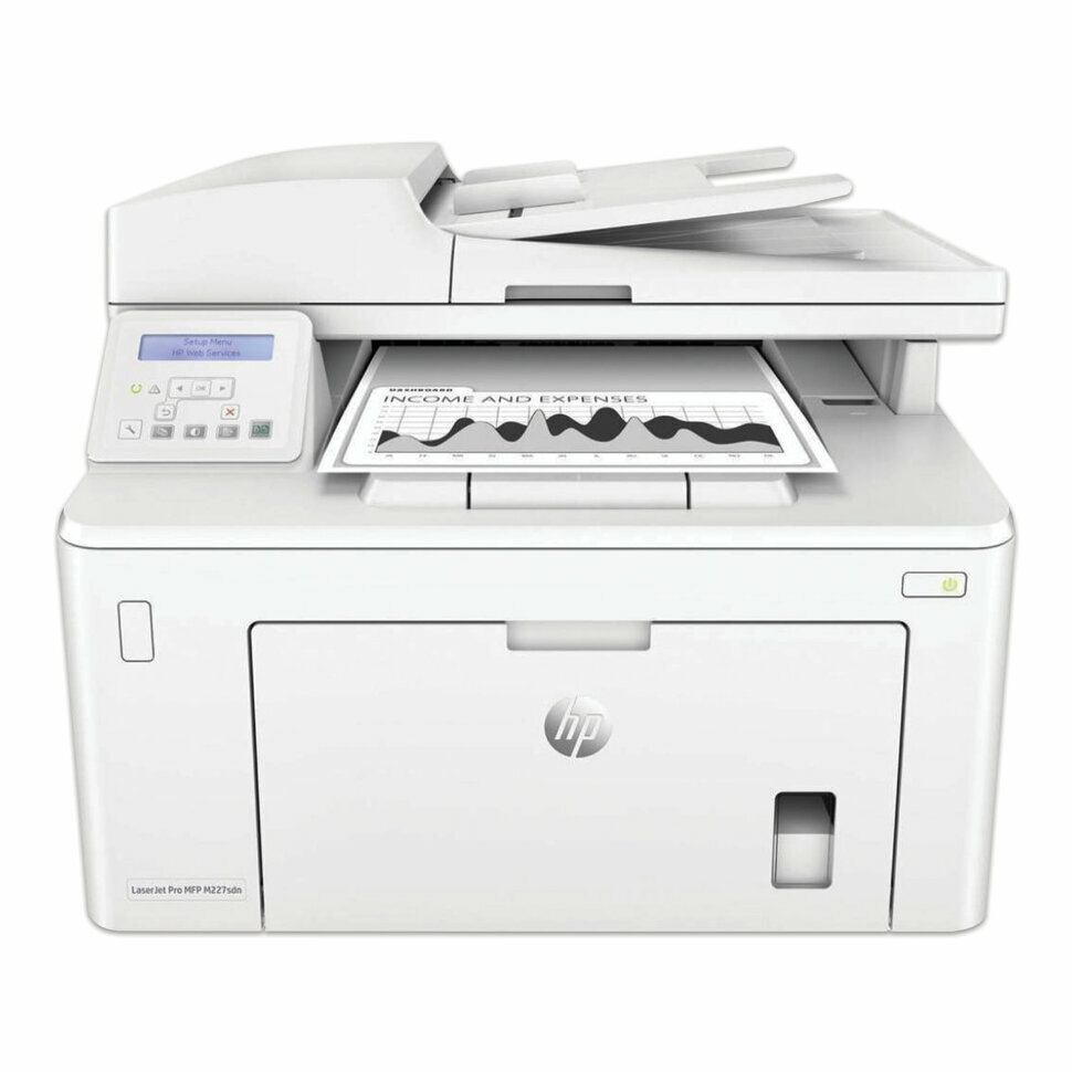 МФУ лазерное HP LaserJet Pro M227sdn "3 в 1", А4, 28 стр./мин, 30000 стр./мес, Дуплекс, АПД, сетевая карта, G3Q74A, 353724
