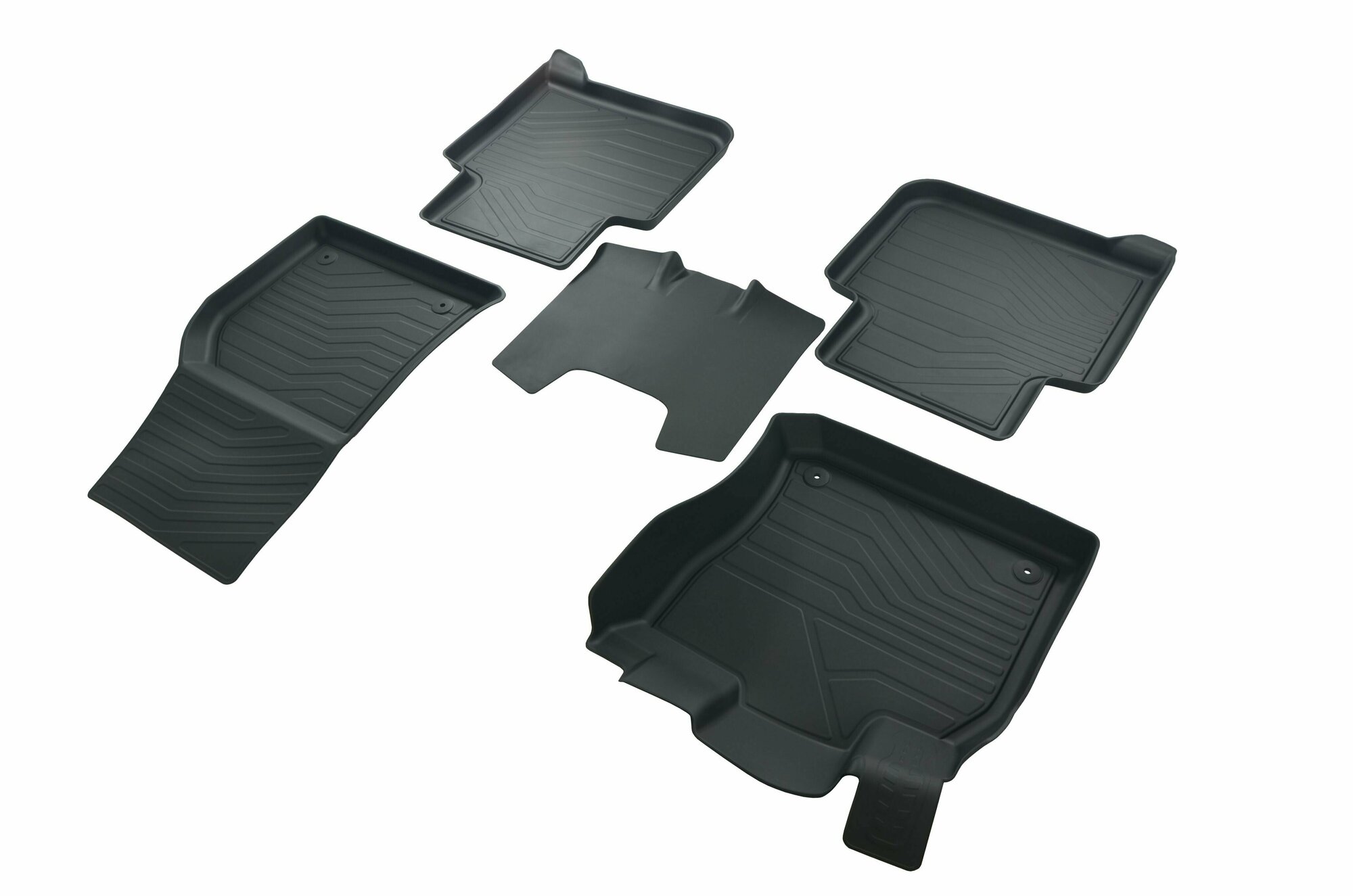 Коврики для салона резиновые SRTK 3D LUX для Skoda Kodiaq 5 мест (2016-)