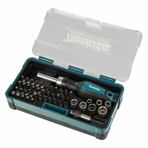 Отвертка с насадками Makita B-36170, 47 предметов, в жестком кейсе