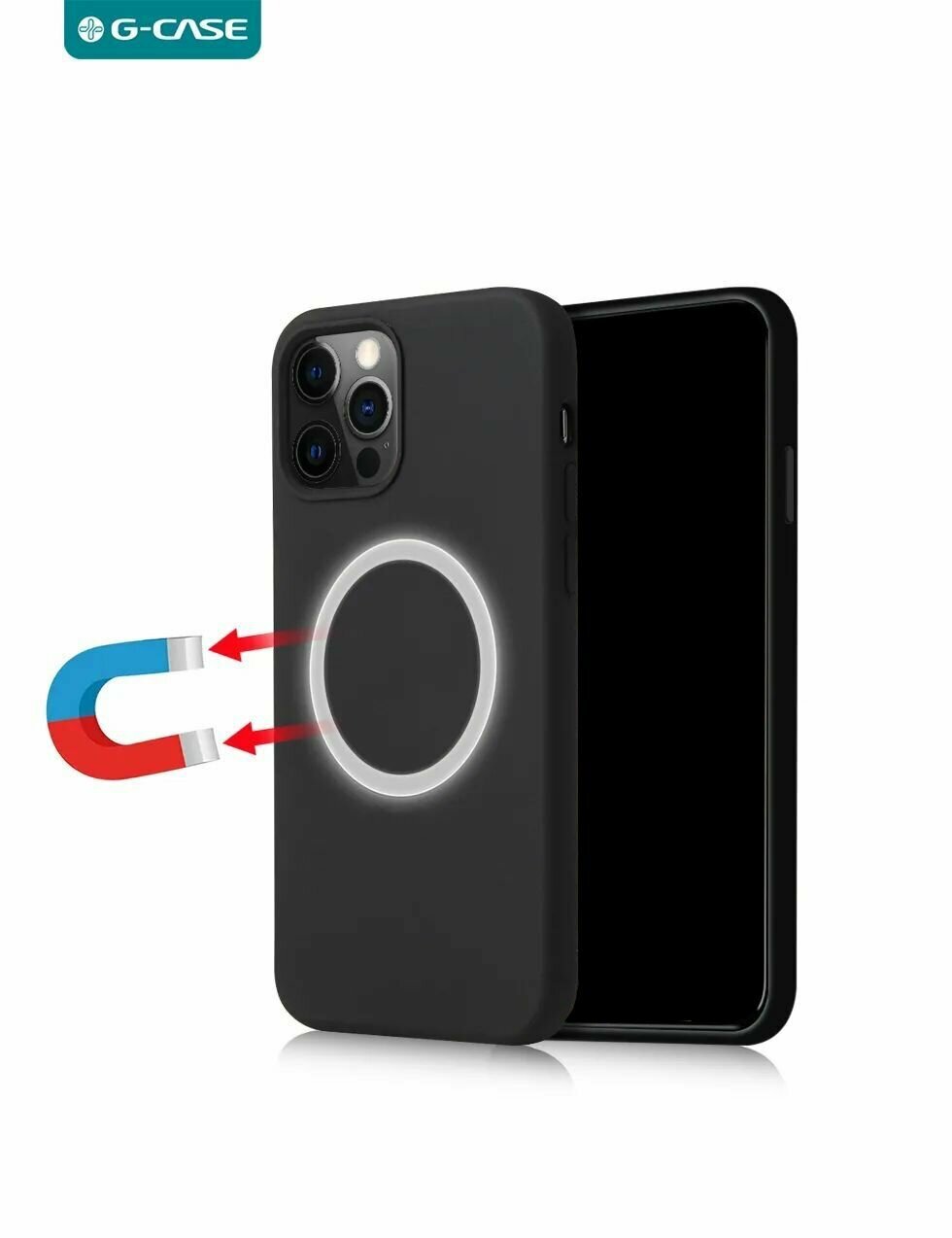 Чехол G-Case iPhone 14 6,1" Original Series силиконовый противоударный Магнитный Черный