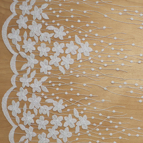 Вышивка на сетке Ткани-100, мультиколор, 100 % полиэстер, ширина 1.4м, длина 1м