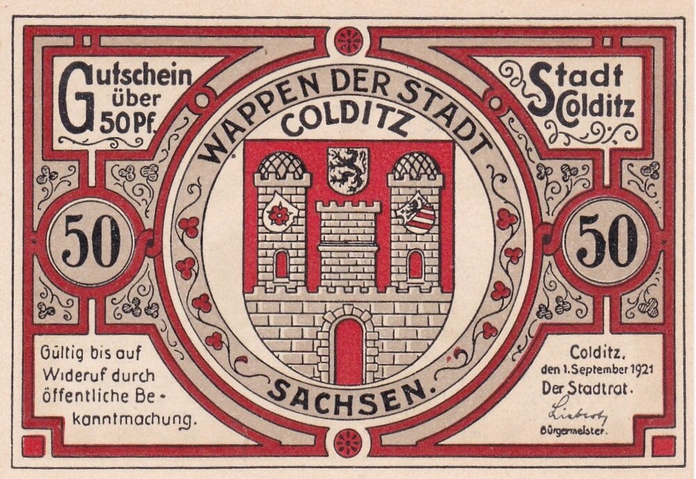 Германия (Веймарская Республика) Кольдиц 50 пфеннигов 1921 г. (C) (4)