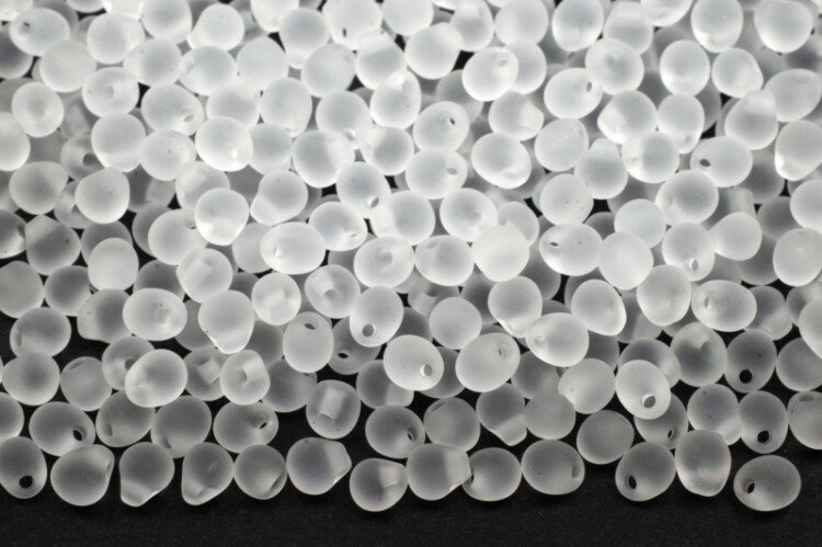 Бисер MIYUKI Drops 3,4мм #0131F хрусталь, матовый прозрачный, 10 грамм