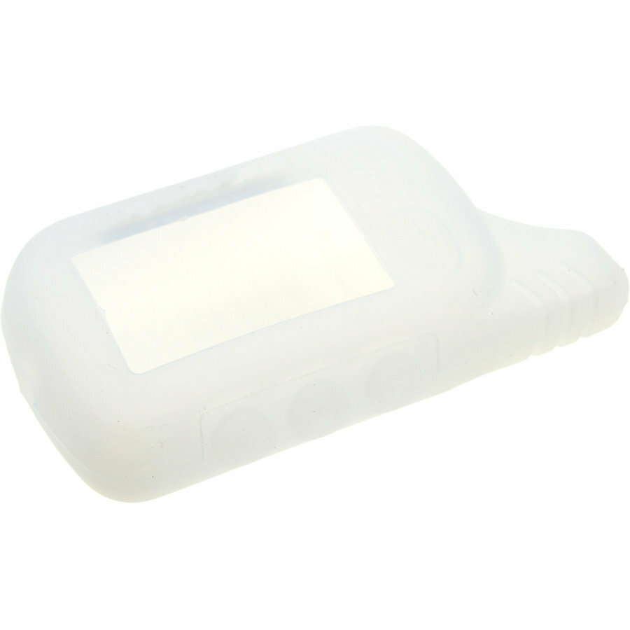 Чехол совместим с брелоком Tomahawk TZ9010 силиконовый, белый