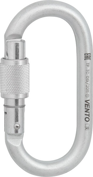 Карабин Венто стальной овал с муфтой