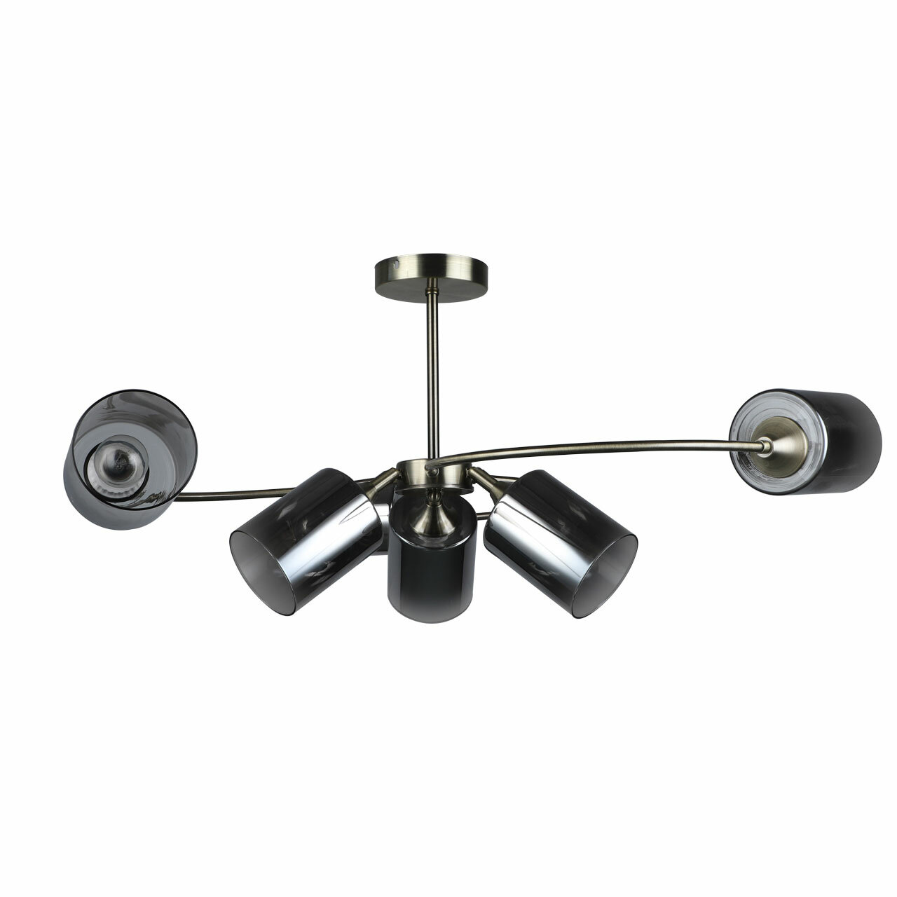 Люстра потолочная, светильник De City Вита 220014106, 6*60W E27 2700К, цвет: латунь