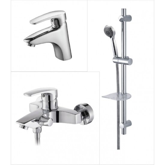 Комплект смесителей для ванной Kaiser® Kaiser Guss 6800К (68011+68022+стойка KS-110)
